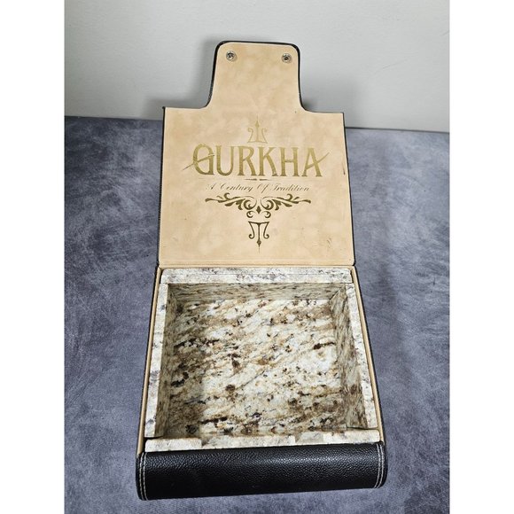 GURKHA | Other | Beautiful Leather Gurkha G3 Cigar Box With Marble ...
